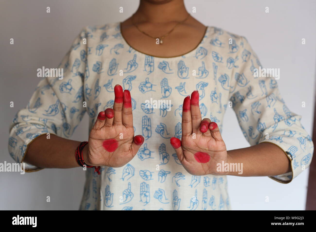 mudra or hand gesture used in indian classical dance Stock Photo - Alamy