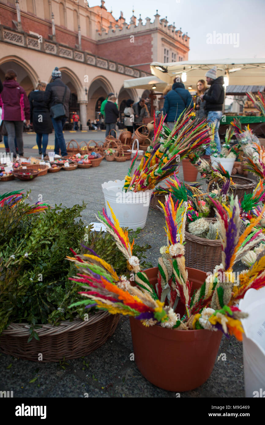 Krakow, Poland. 25th Mar, 2018. Traditional Easter markets in Krakow ...