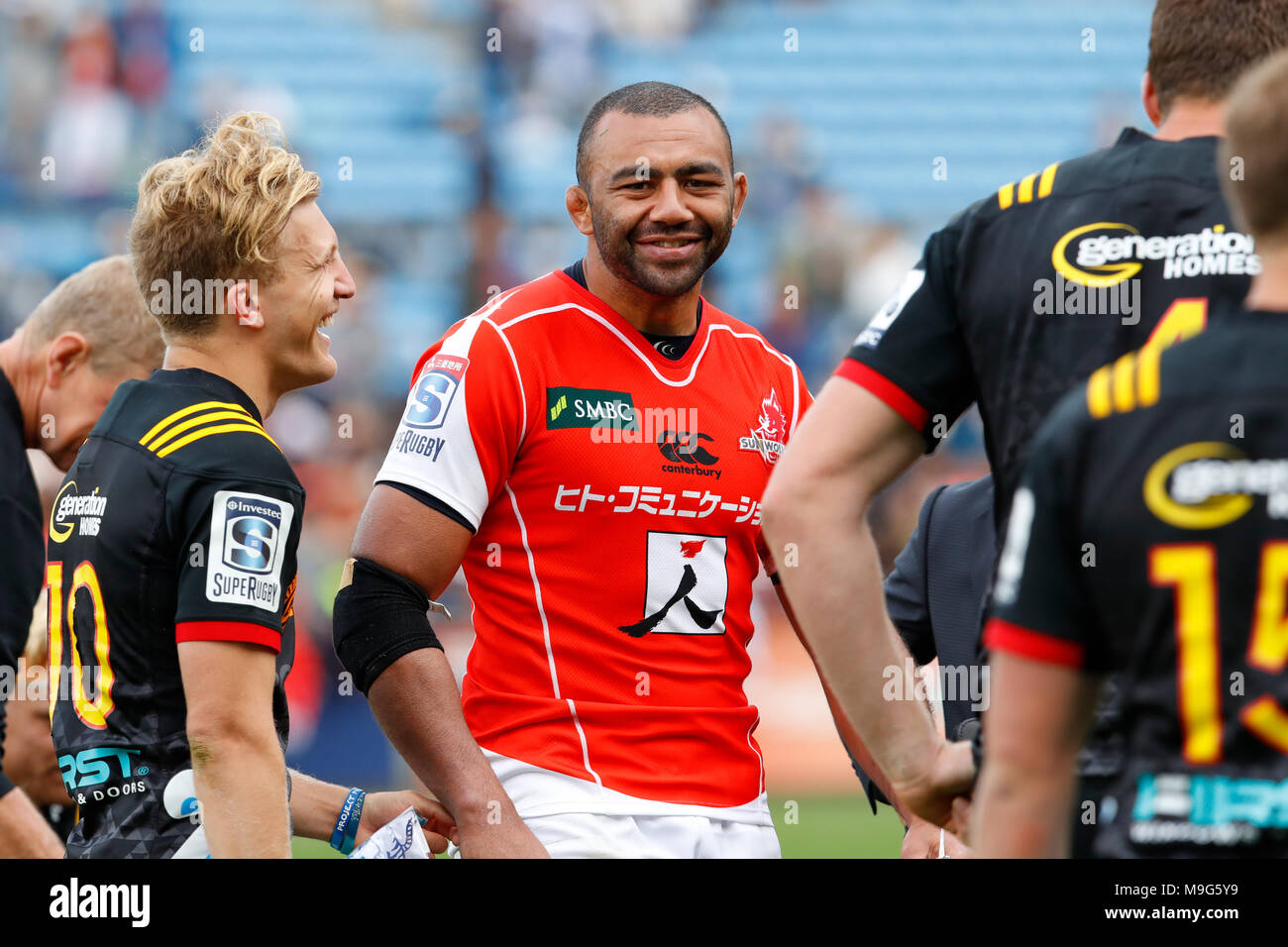 Tokyo, Japan. 24th Mar, 2018. (L to R) Damian McKenzie (Chiefs ...