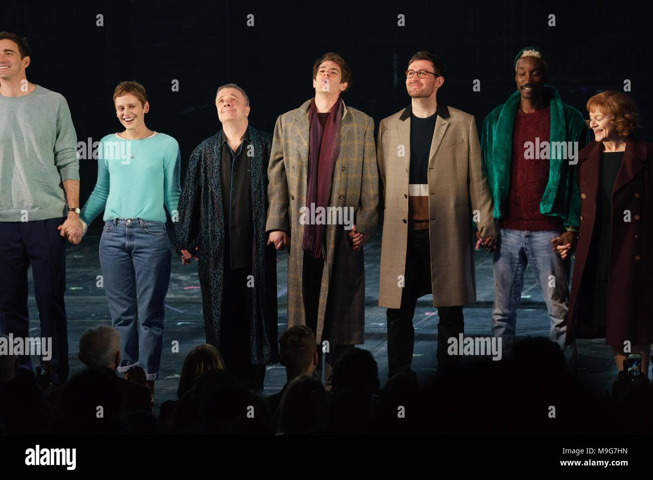 New York, NY, USA. 25th Mar, 2018. Lee Pace, Denise Gough, Nathan Lane ...