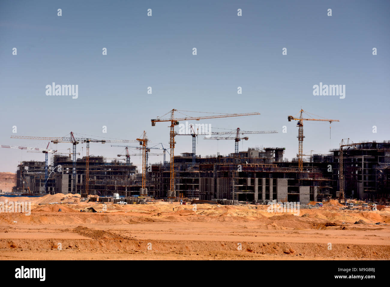 Ministries under construction in the future government quarter of the ...