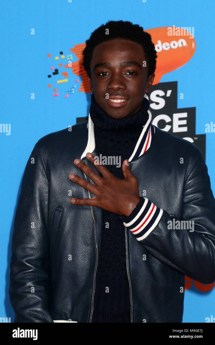 Caleb McLaughlin at arrivals for Nickelodeon's 2018 Kids' Choice Awards ...