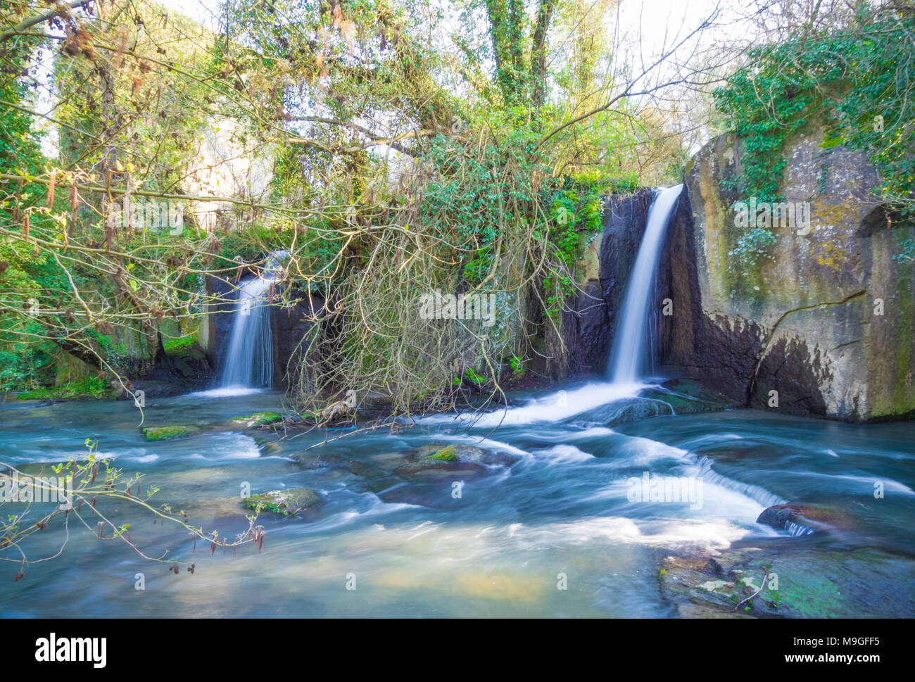 Waterfalls of Monte Gelato in the Regional park of Valle del Treja ...