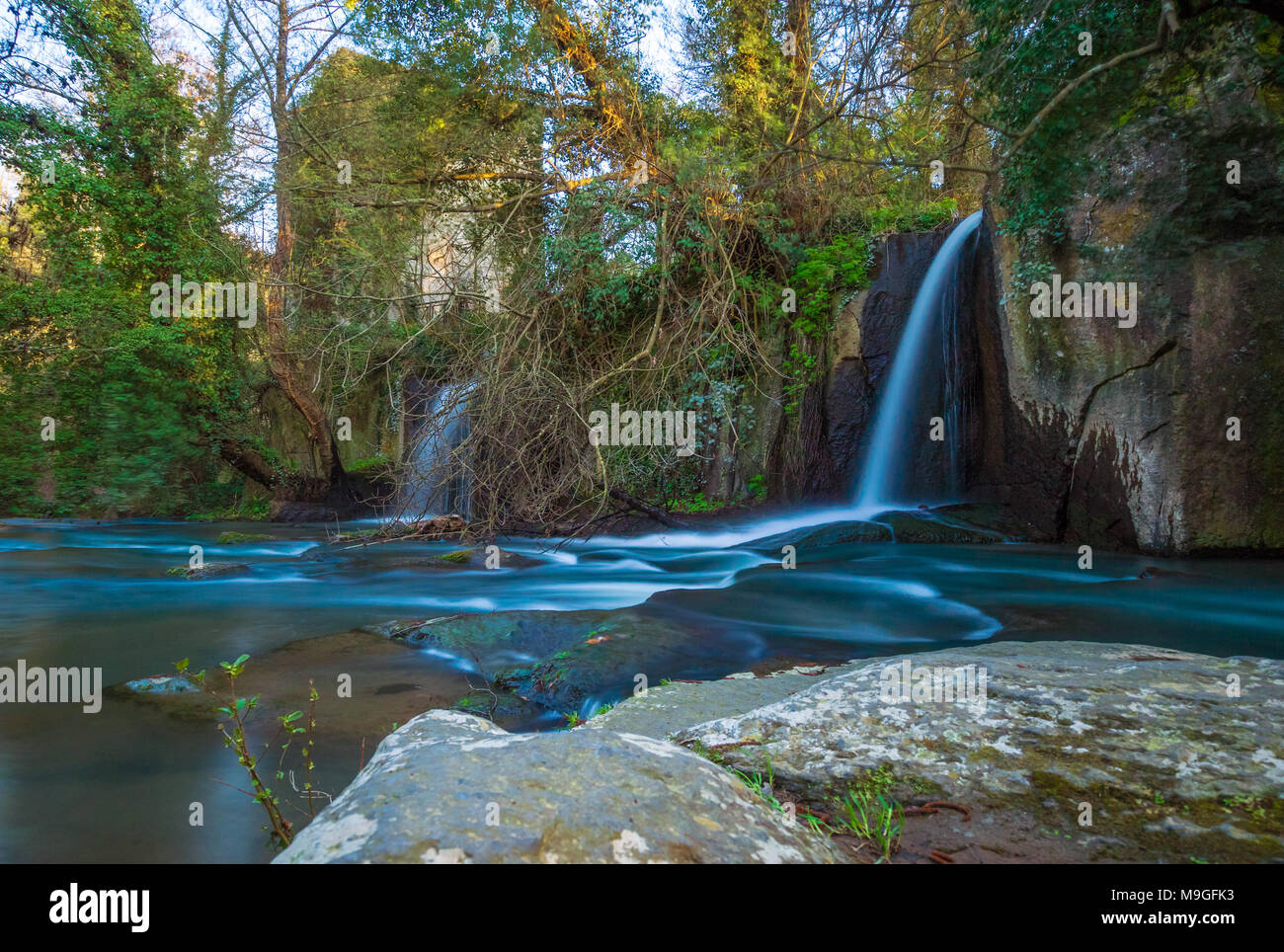 Waterfalls of Monte Gelato in the Regional park of Valle del Treja ...