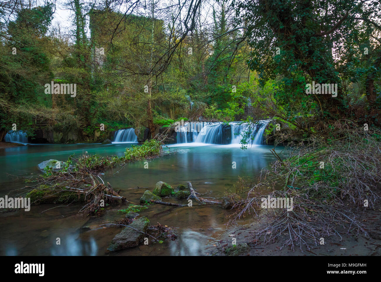 Waterfalls of Monte Gelato in the Regional park of Valle del Treja ...