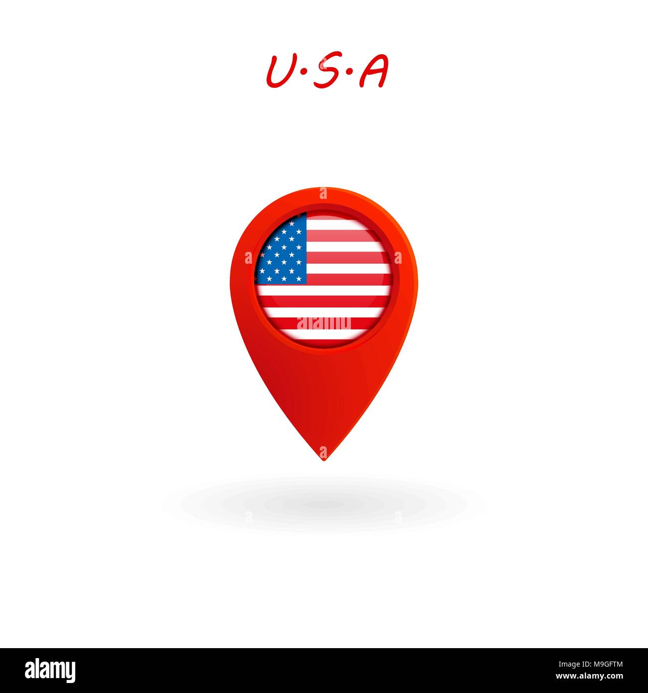 Location Icon for United States Flag, Vector, Illustration, Eps File ...