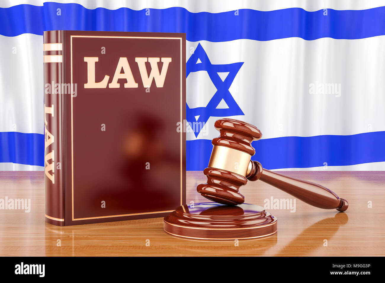 Israeli law and justice concept, 3D rendering Stock Photo - Alamy