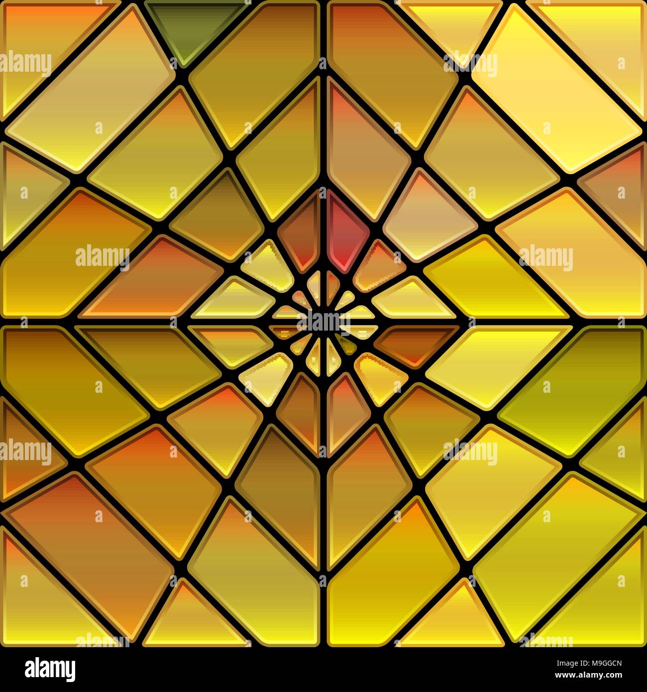 abstract vector stained-glass mosaic background - brown rhombus Stock ...
