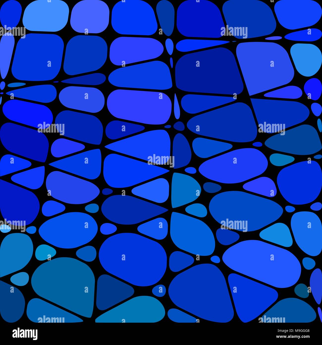 abstract vector stained-glass mosaic background - bright blue Stock ...