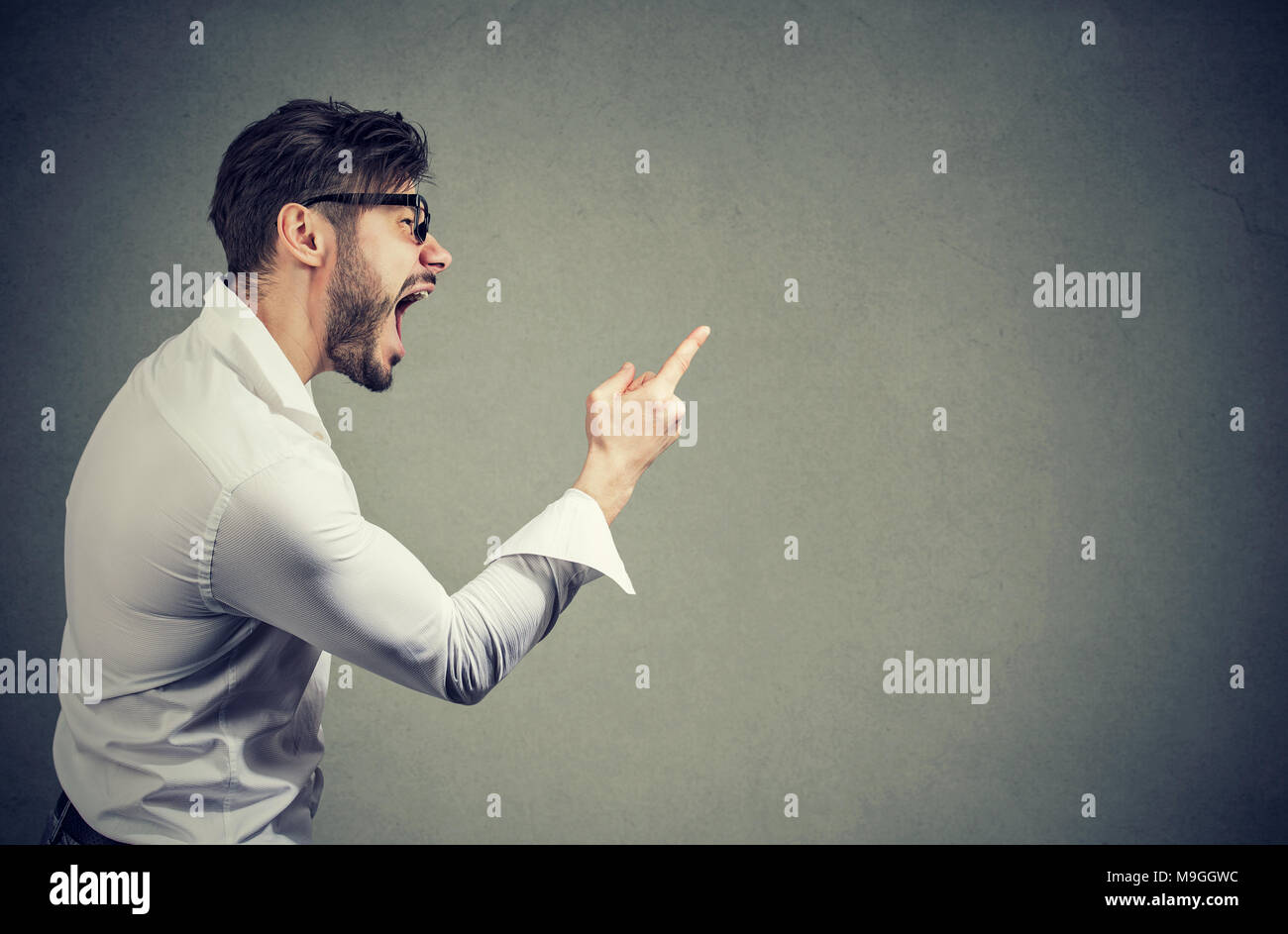 Man Screaming Side View High Resolution Stock Photography and Images ...