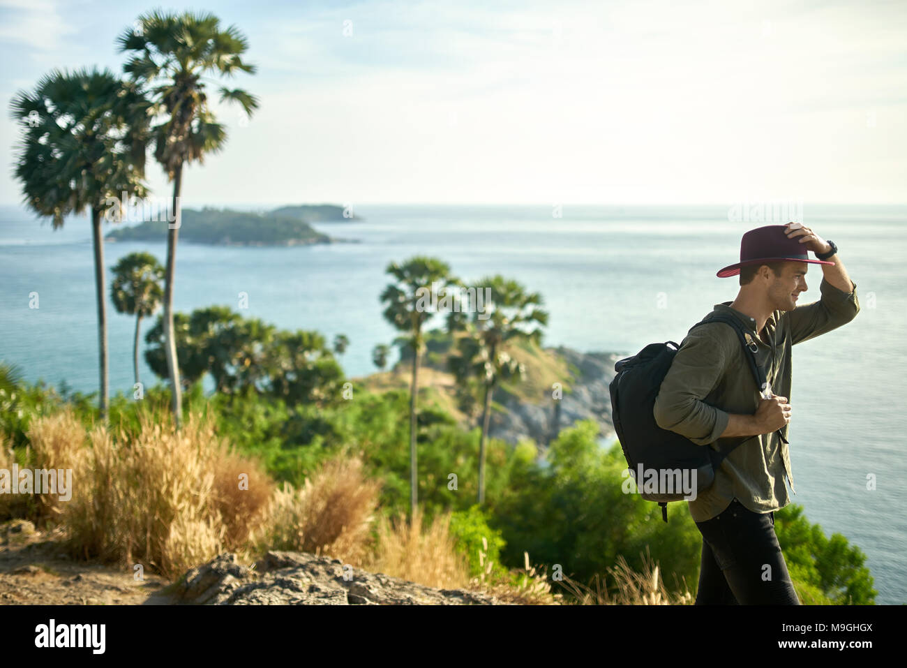 Tourist exploring new location Stock Photo - Alamy