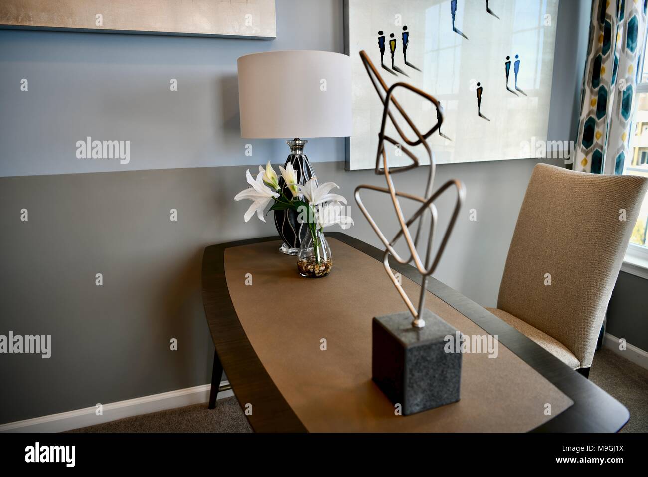 Dedicated in home office inside a modern house Stock Photo - Alamy