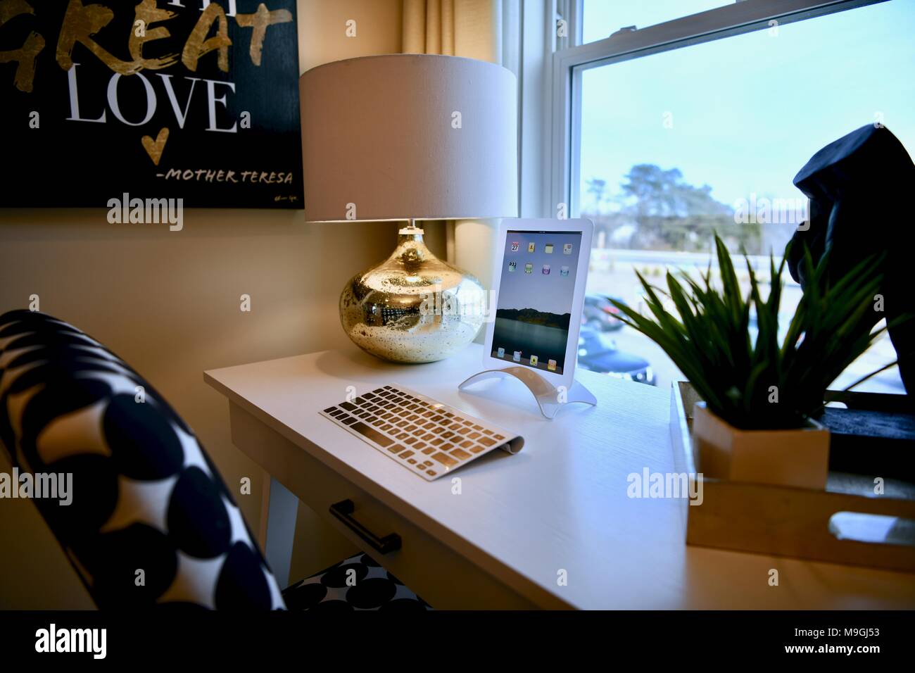 Dedicated in home office inside a modern house Stock Photo - Alamy