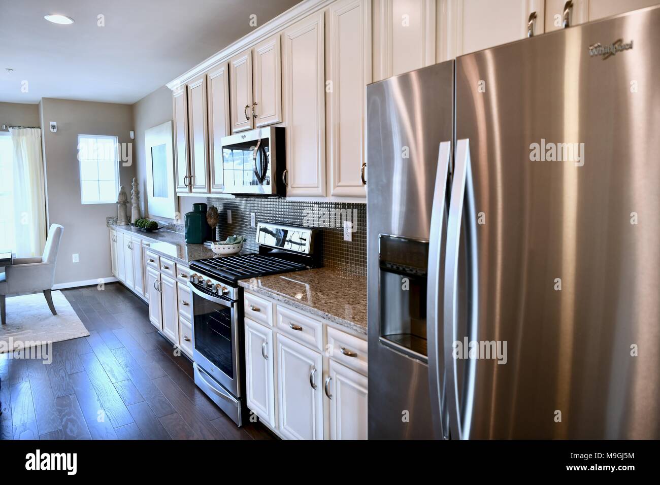 Kitchen view inside modern home, USA Stock Photo - Alamy