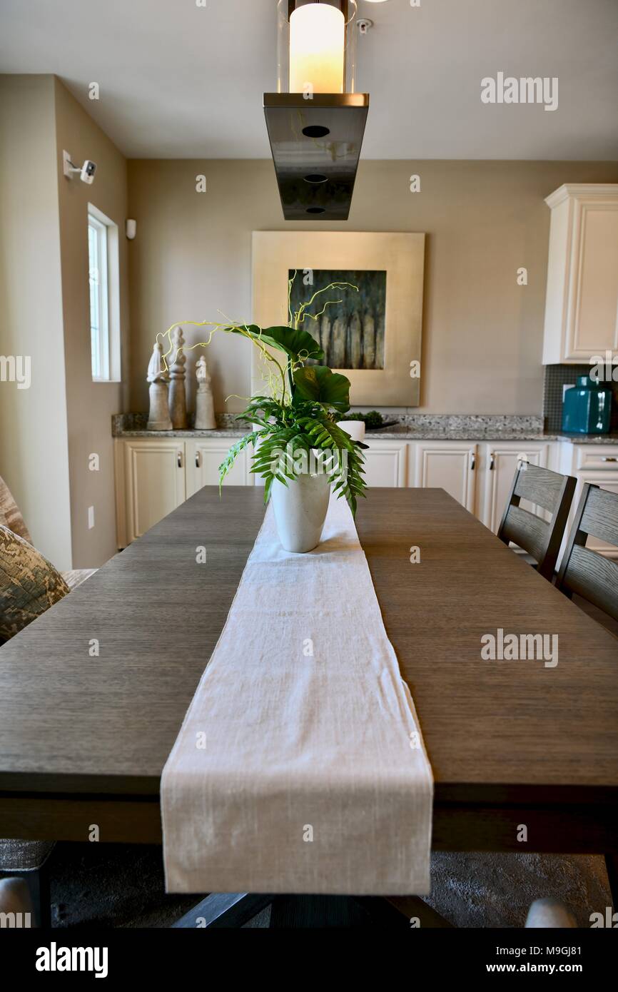 Dining room interior view Stock Photo - Alamy