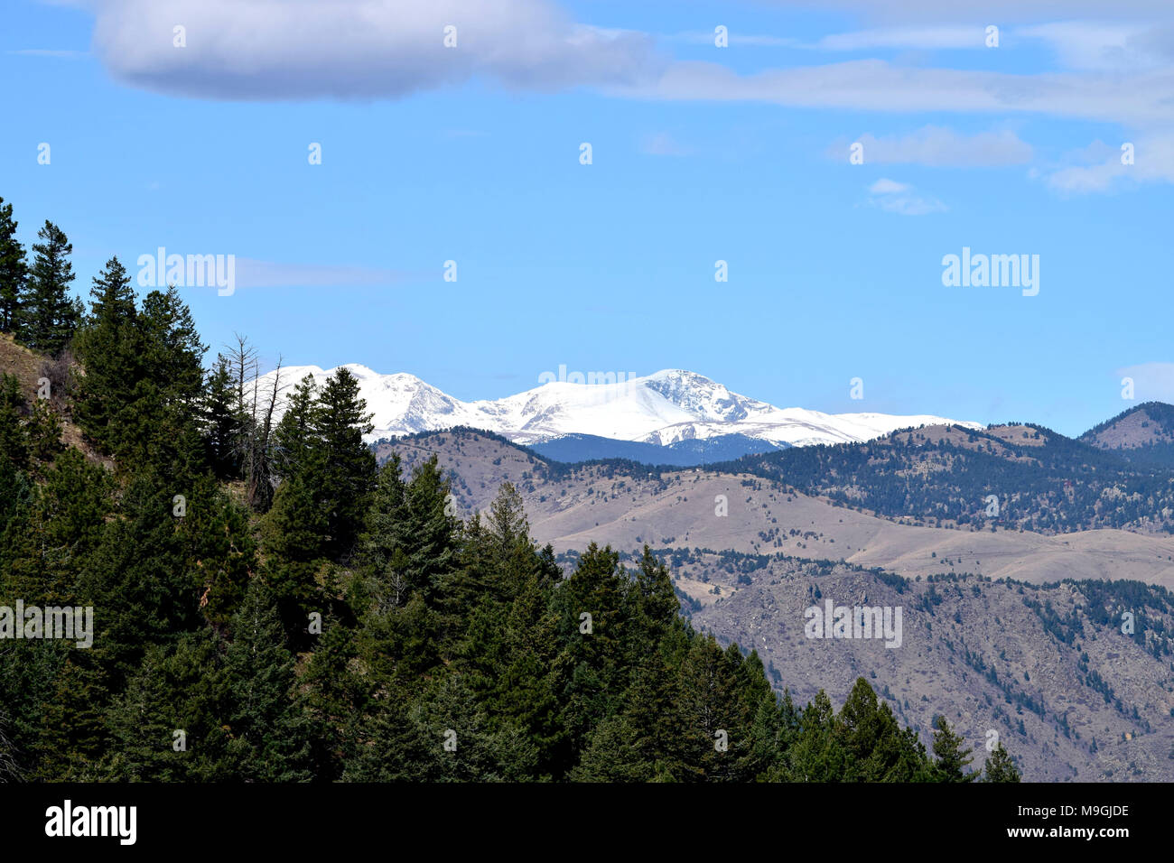 Mountain range around Denver, Colorado Stock Photo - Alamy
