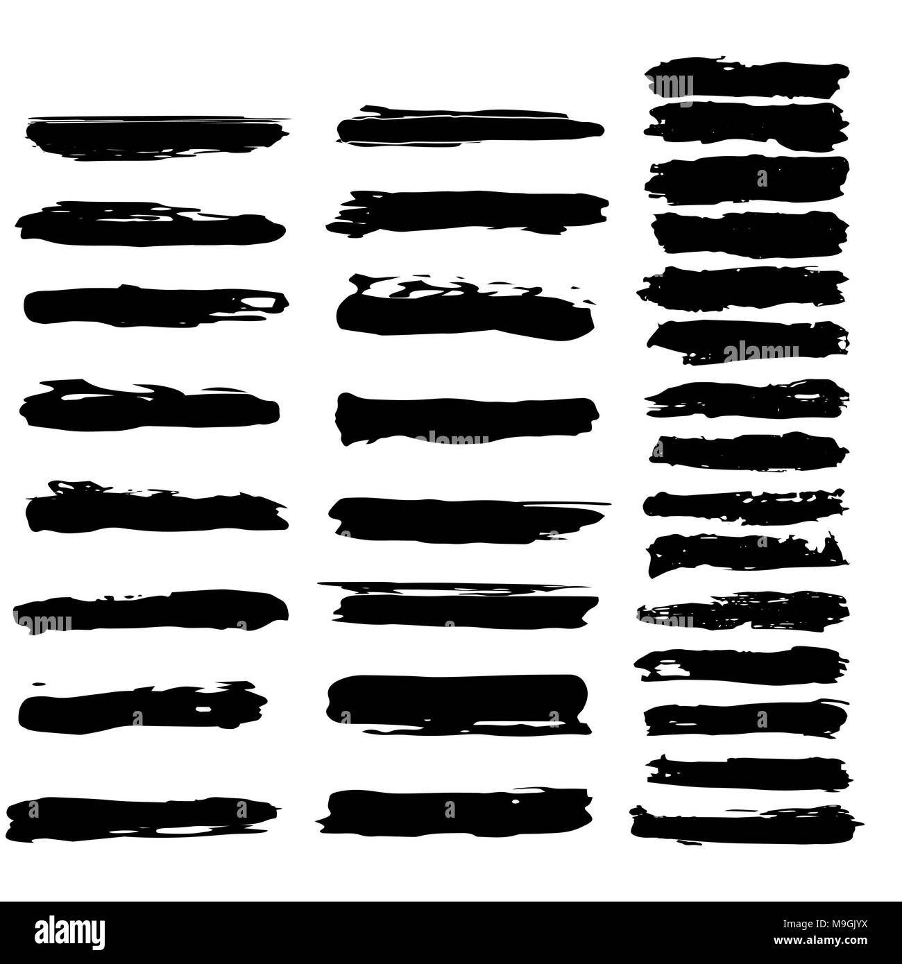 The vector set of grunge brushes Stock Vector Image & Art - Alamy