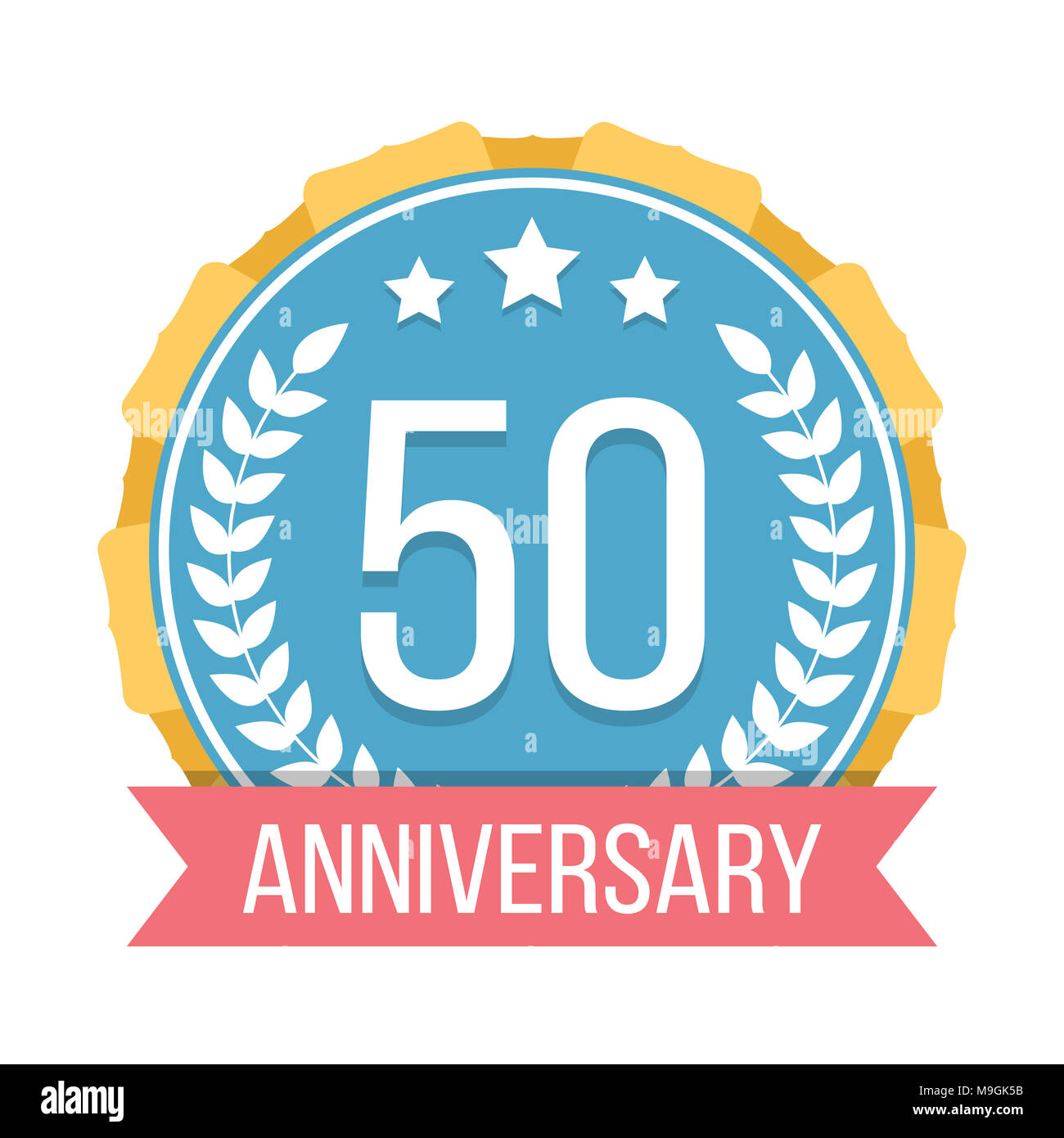50 Years anniversary emblem, vector eps10 illustration Stock Photo - Alamy