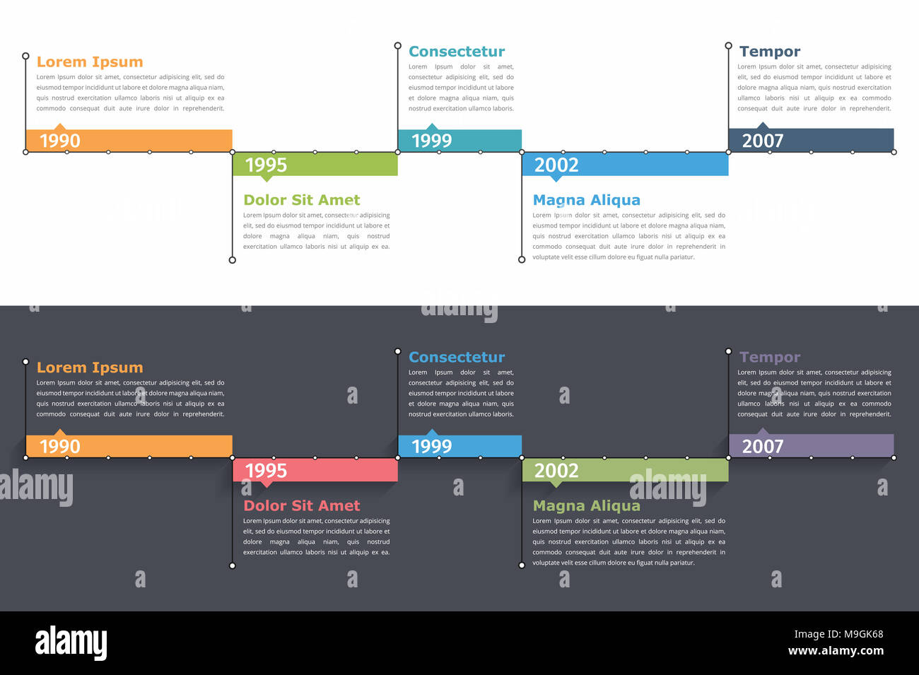 Timeline infographics template, flowchart, workflow or process ...