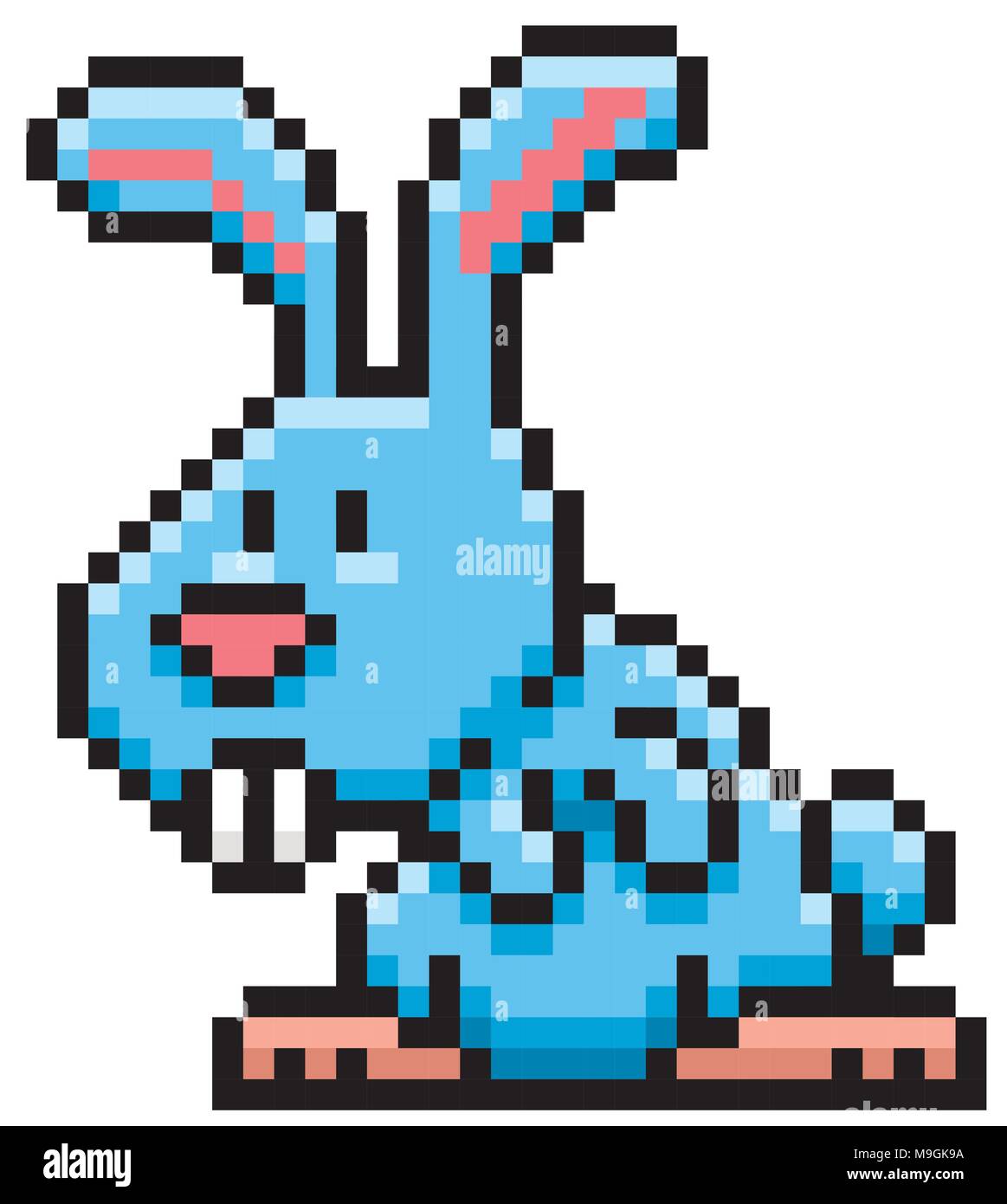 Vector illustration of cartoon Rabbit - Pixel design Stock Vector Image ...
