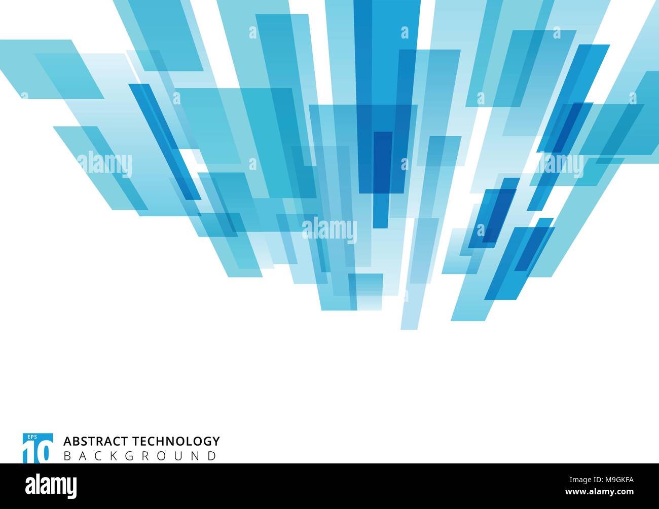Abstract technology vertical perspective overlapped geometric squares ...