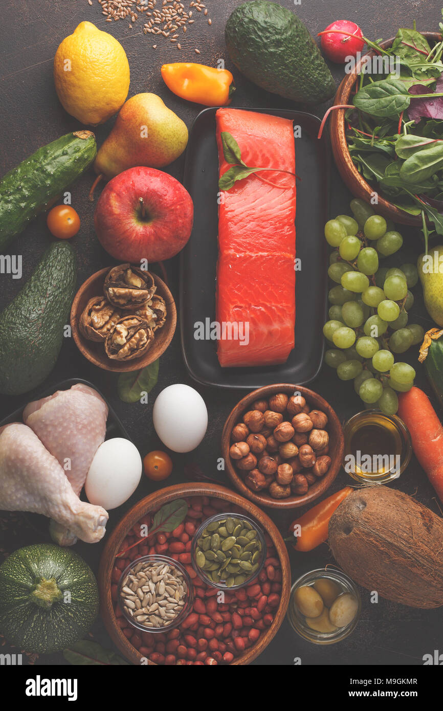 Fruit vegetables meat fish hi-res stock photography and images - Alamy