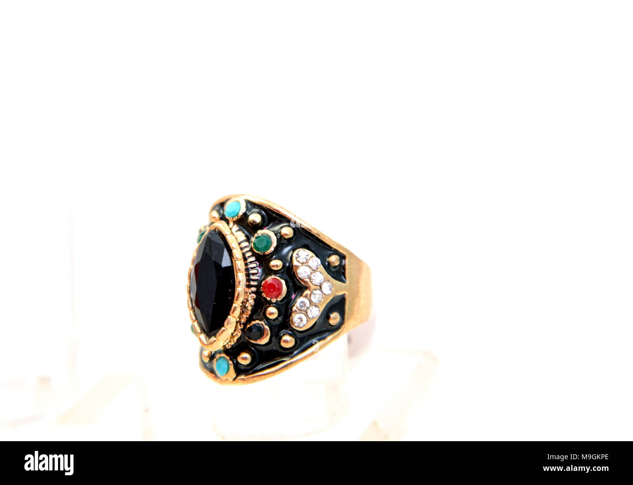 picture of a Fashion ring on white background Stock Photo - Alamy