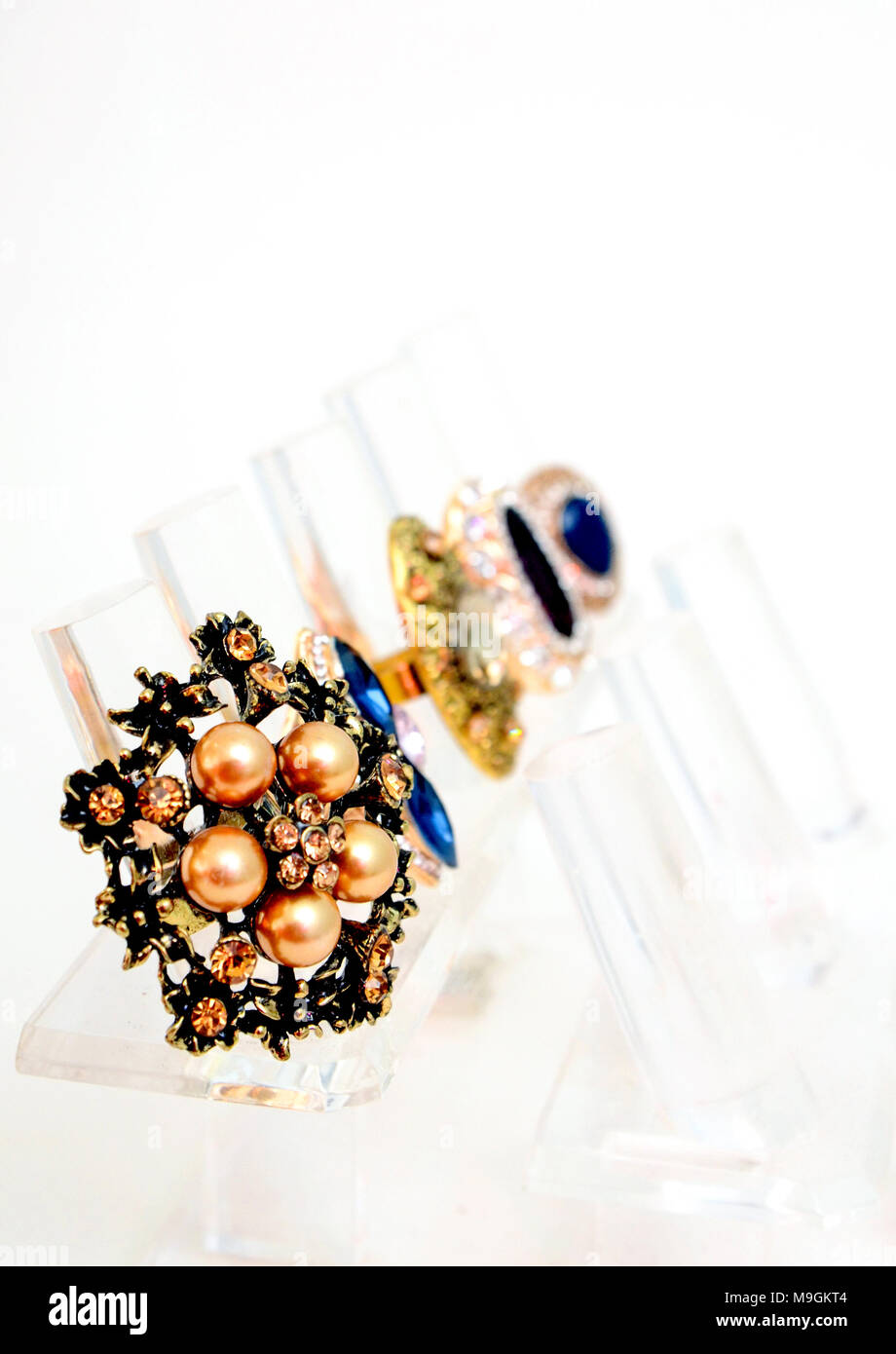picture of a Fashion ring on white background Stock Photo - Alamy