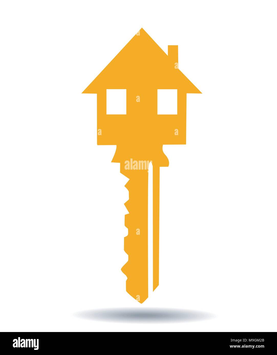 vector illustration of key with house Stock Vector Image & Art - Alamy