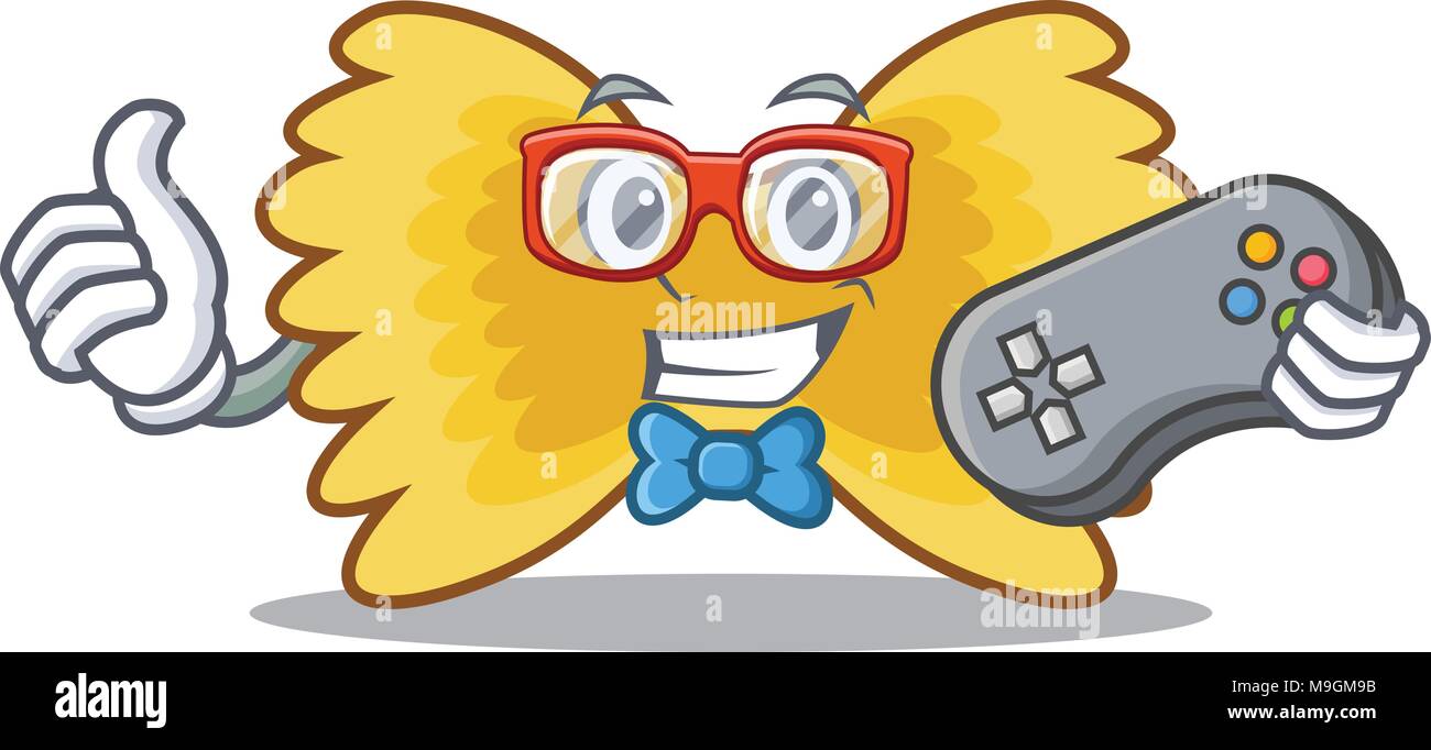 Gamer Farfalle pasta mascot cartoon Stock Vector Image & Art - Alamy