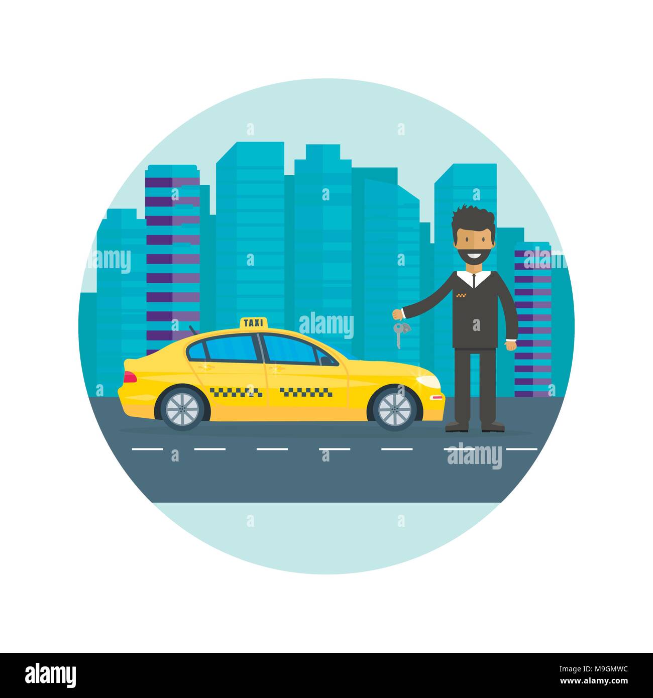 Driver passenger drive in car Cut Out Stock Images & Pictures - Alamy