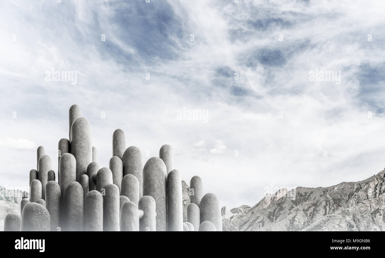 Image of high and huge stone columns located outdoors with beautiful ...