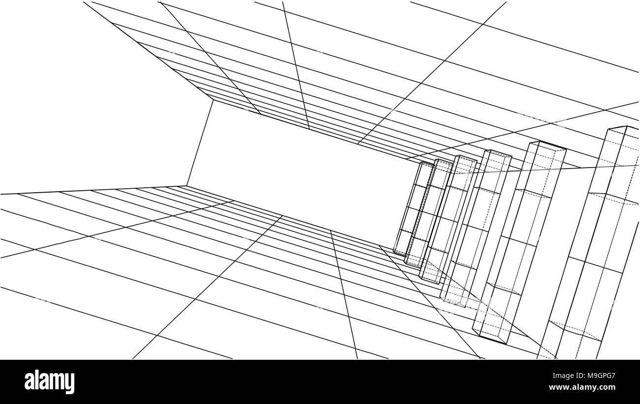 3D outline interior. Vector Stock Vector Image & Art - Alamy