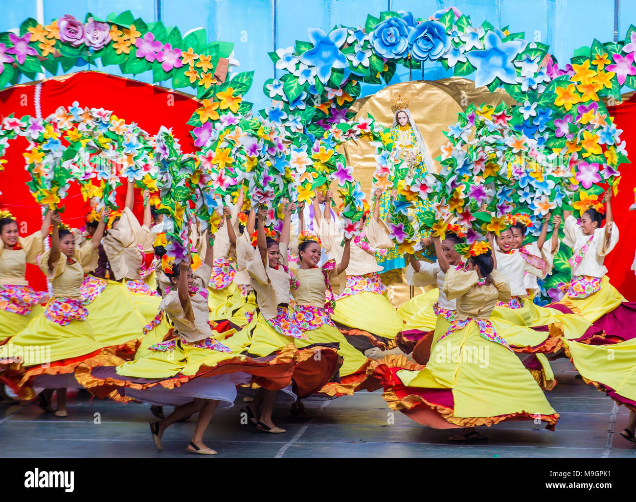 Participants in the Sinulog festival in Cebu city Philippines Stock ...