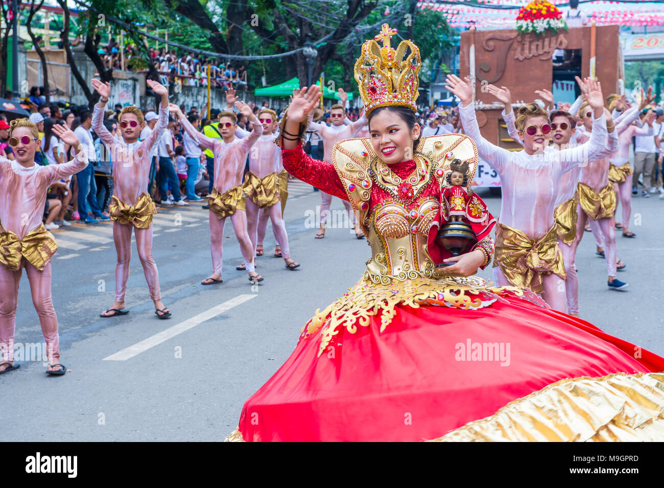 Participants in the Sinulog festival in Cebu city Philippines Stock ...