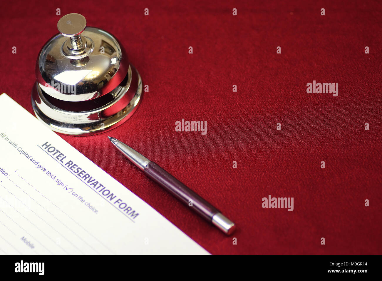 reservation of the hotel room Stock Photo - Alamy