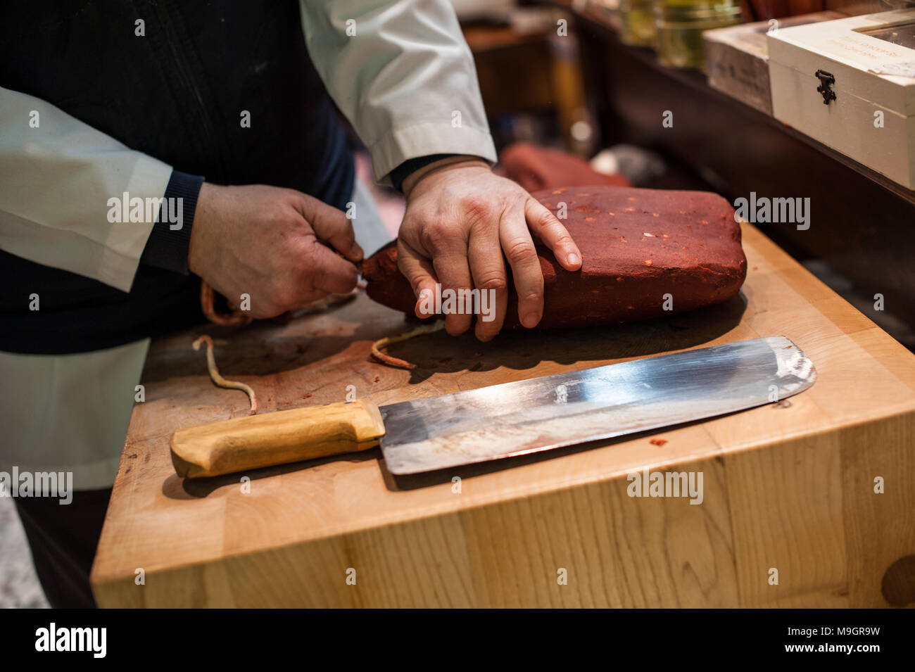 Turkish Butcher and Pastirma Stock Photo - Alamy