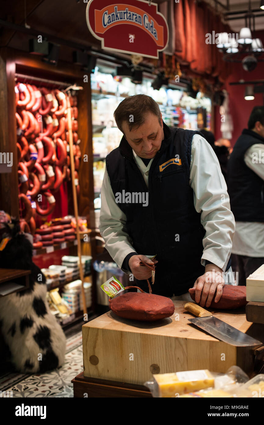 Turkish Butcher and Pastirma Stock Photo - Alamy