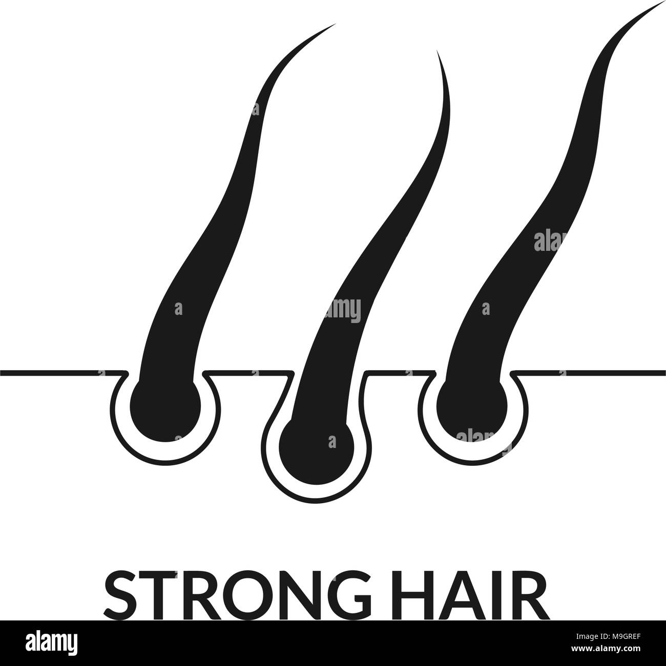 Hair grow illustration Black and White Stock Photos & Images - Alamy