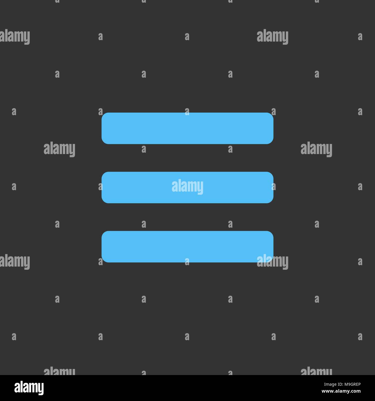 Simple hamburger button. Navigation ux sign illustration Stock Vector ...