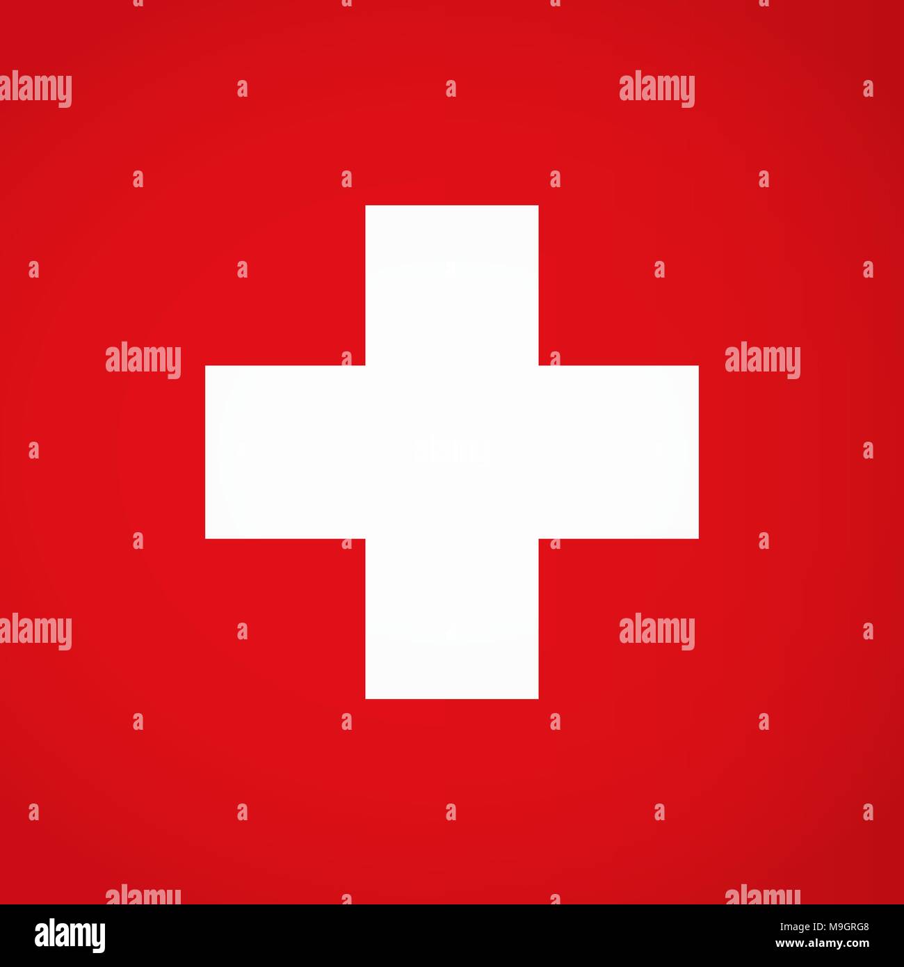 International medical sign. White cross on red background Stock Vector ...