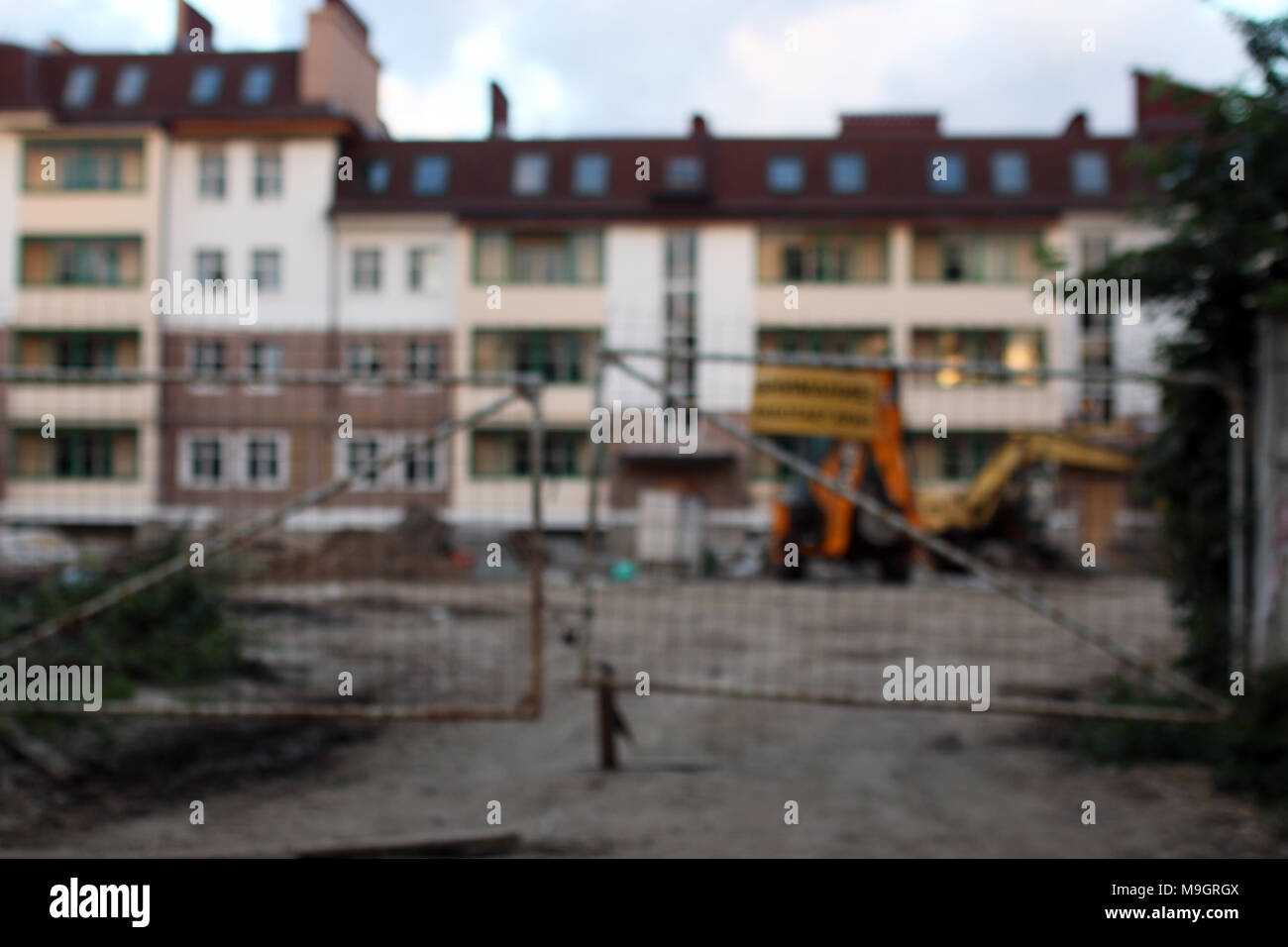 building blurred construction background Stock Photo - Alamy