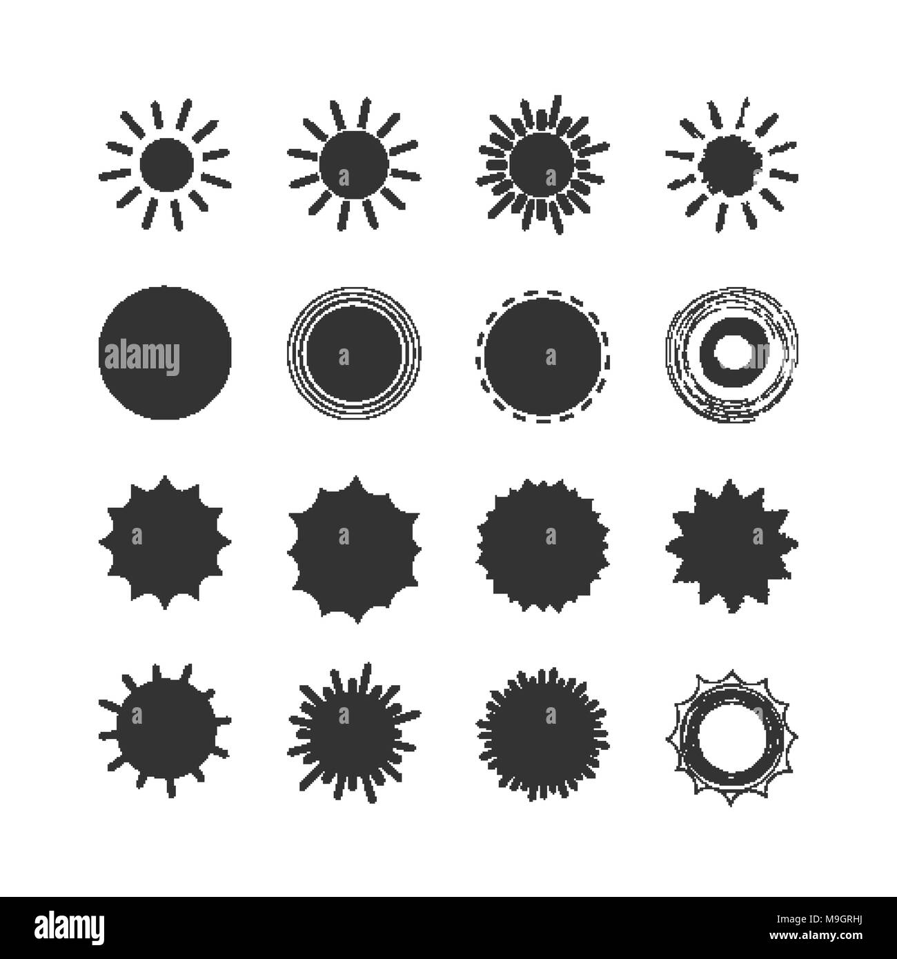 Simple Sun Vector Black