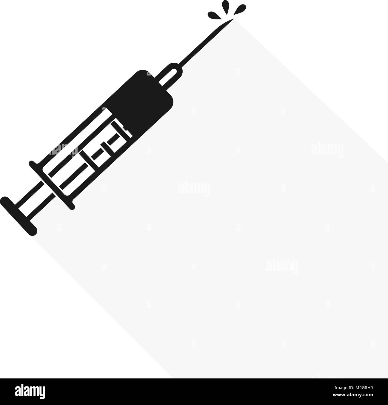 Flat cyringe icon. Vaccine sign illustration for design Stock Vector ...