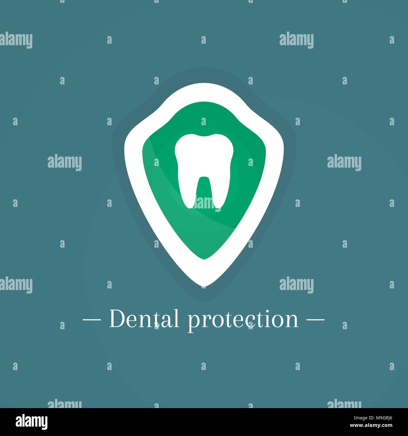 Dental protection shield logotype with tooth icon Stock Vector Image ...