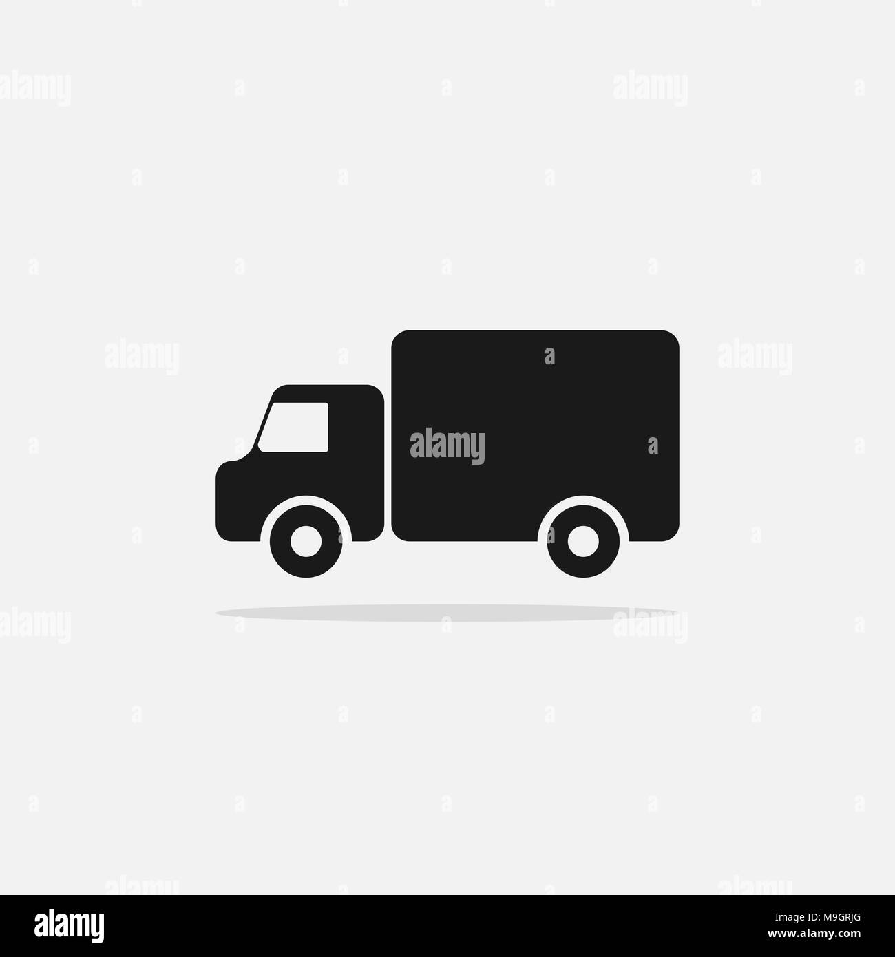 Simple truck icon illustration isolated on white background Stock ...