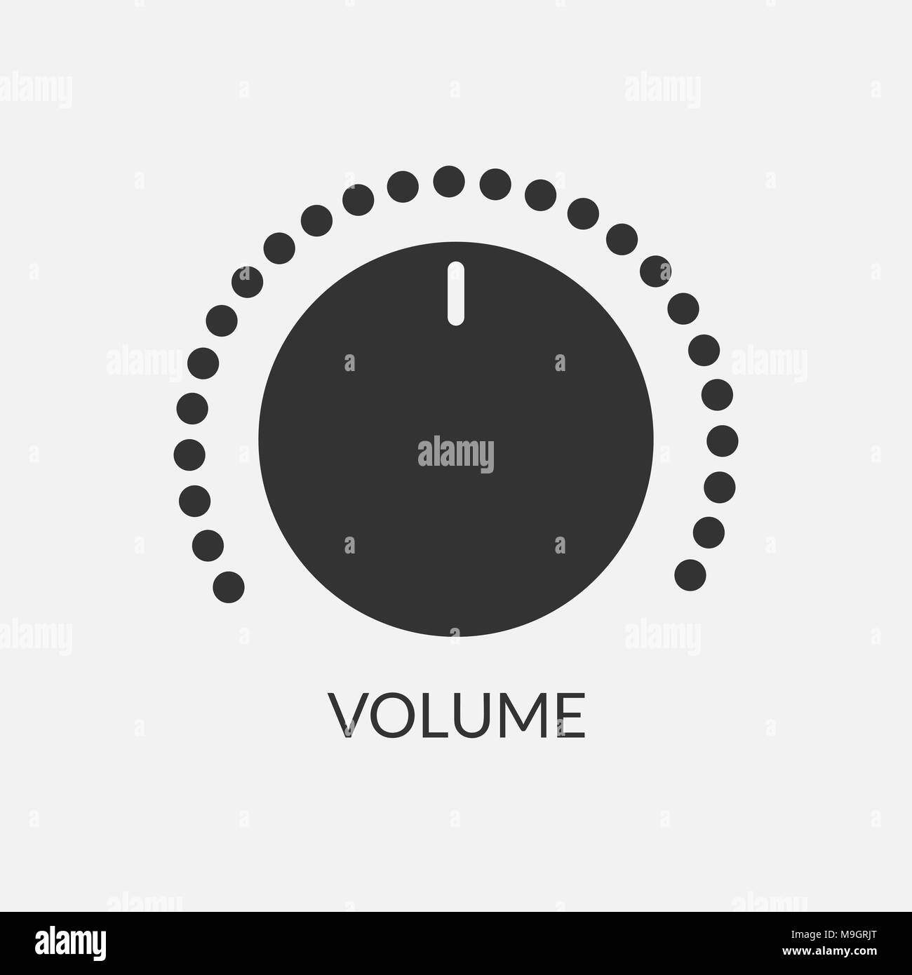 Digital volume controller. Sound power regulator illustration Stock ...