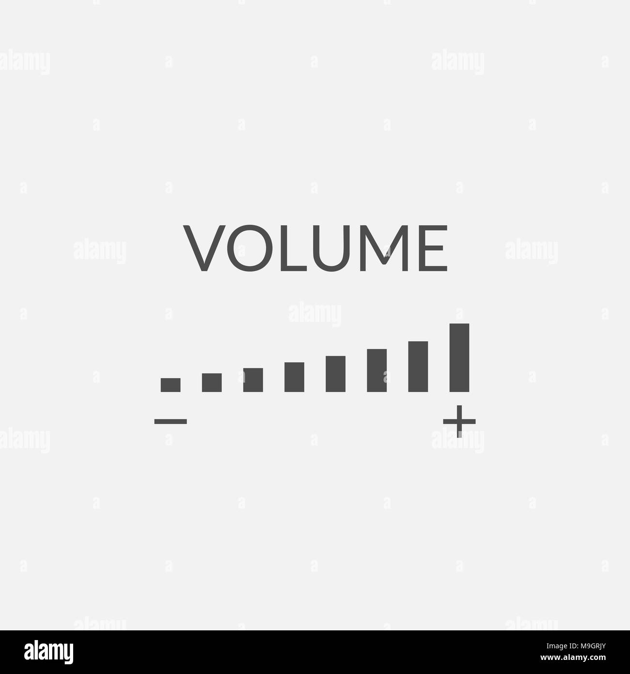 Music index sign illustration. Simple volume icon Stock Vector Image ...