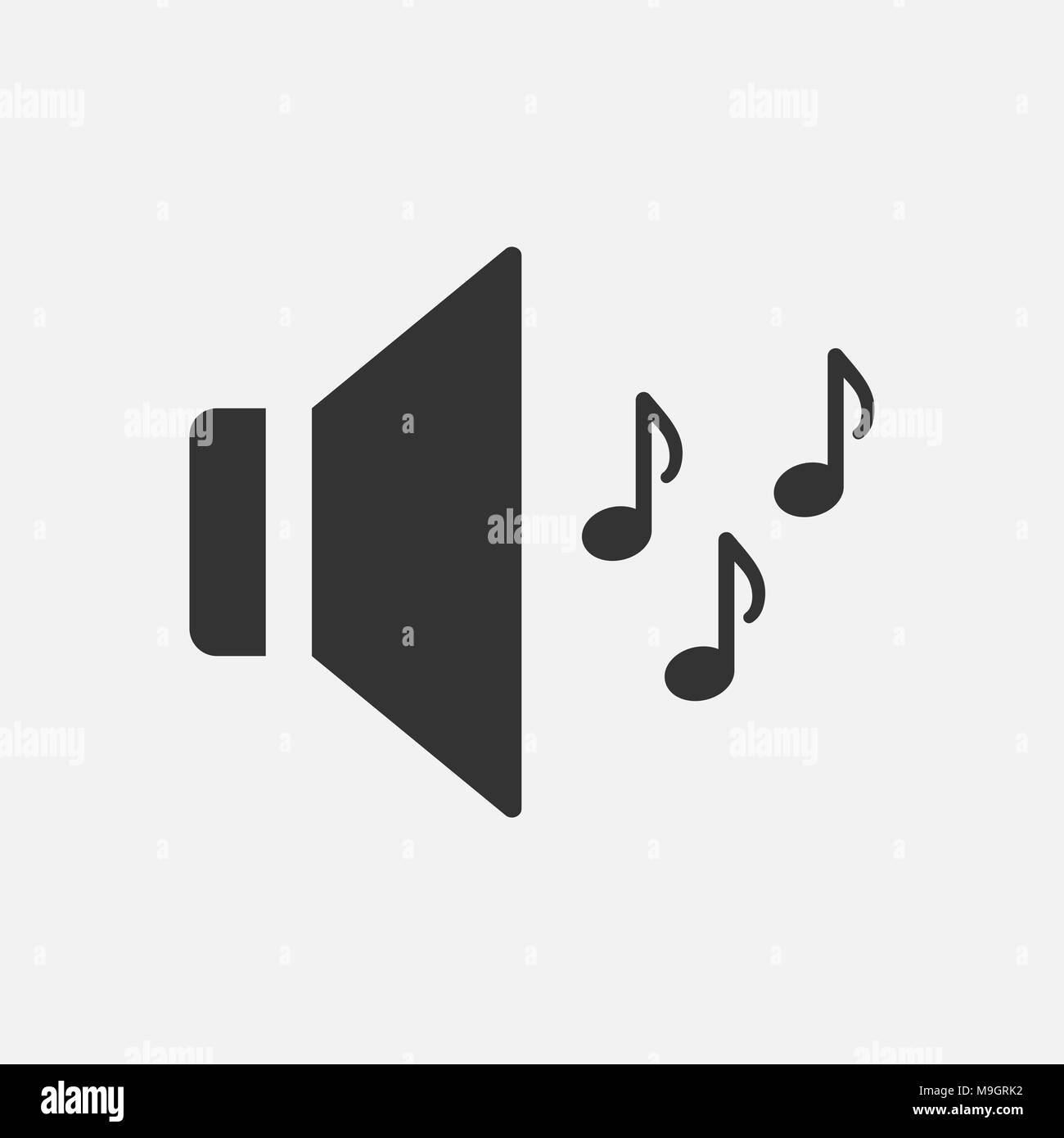 Music play sign silhouette. Volume icon illustration Stock Vector Image ...