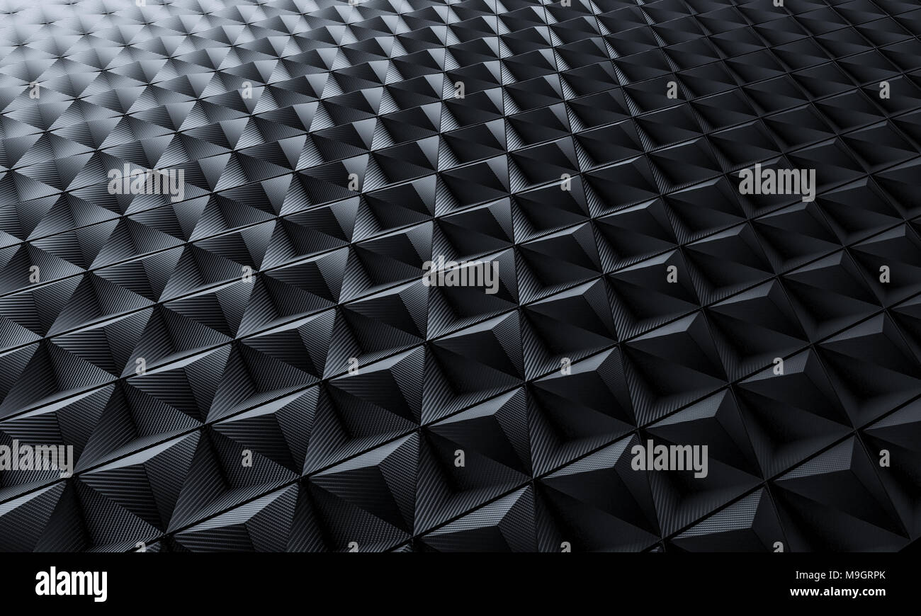 3d rendering image of triangle geometric carbon fiber background Stock ...